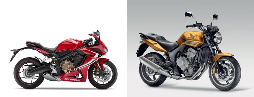 Motorrad Vergleich Honda CBR650R 2019 vs. Honda CBF 600 2009