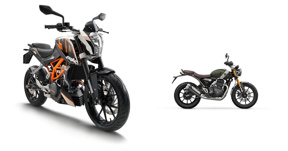 KTM 390 Duke 2014 vs Triumph Scrambler 400 X 2024