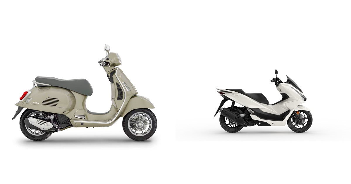 Motorrad Vergleich Vespa GTS 125 2025 vs. Honda PCX125 2025