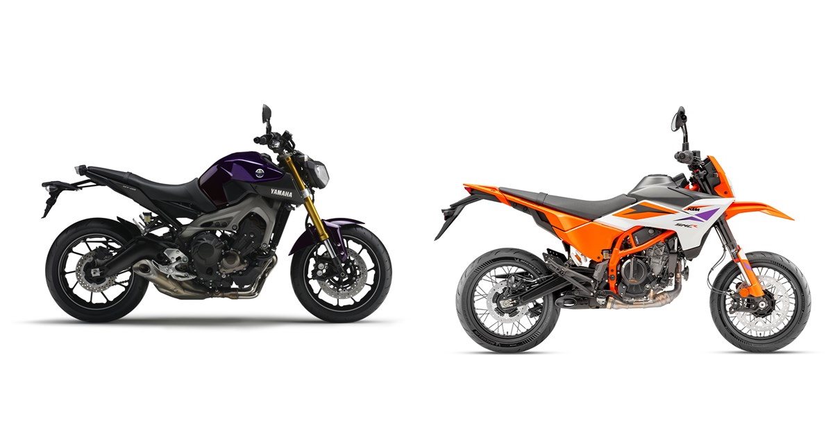Yamaha MT-09 2014 vs KTM 390 SMC R 2025