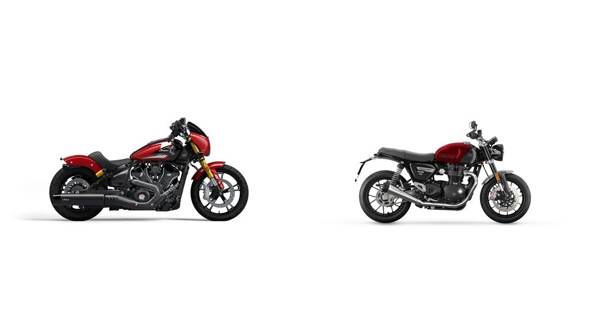 Motorrad Vergleich Indian 101 Scout 2024 vs. Triumph Speed Twin 1200 2024