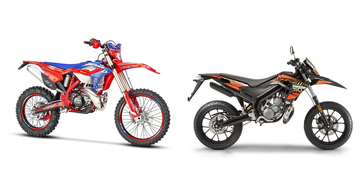 Motorrad Vergleich Beta RR 300 Racing 2023 vs. Derbi Senda DRD X-Treme ...