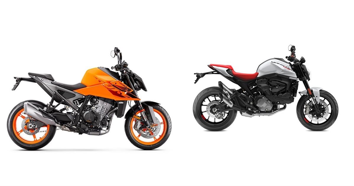 Motorrad Vergleich KTM 990 Duke 2025 vs. Ducati Monster 2025