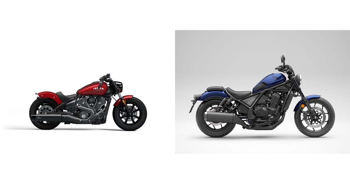 Indian Scout Bobber 2025 vs Honda CMX1100 Rebel DCT 2025