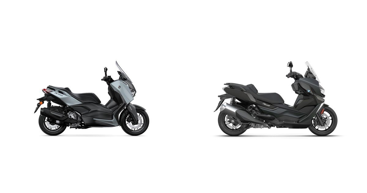 Motorrad Vergleich Yamaha XMAX 300 Tech MAX+ 2025 vs. BMW C 400 GT 2025