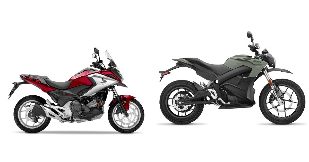 Honda NC750X DCT 2019 vs Zero DS 2021