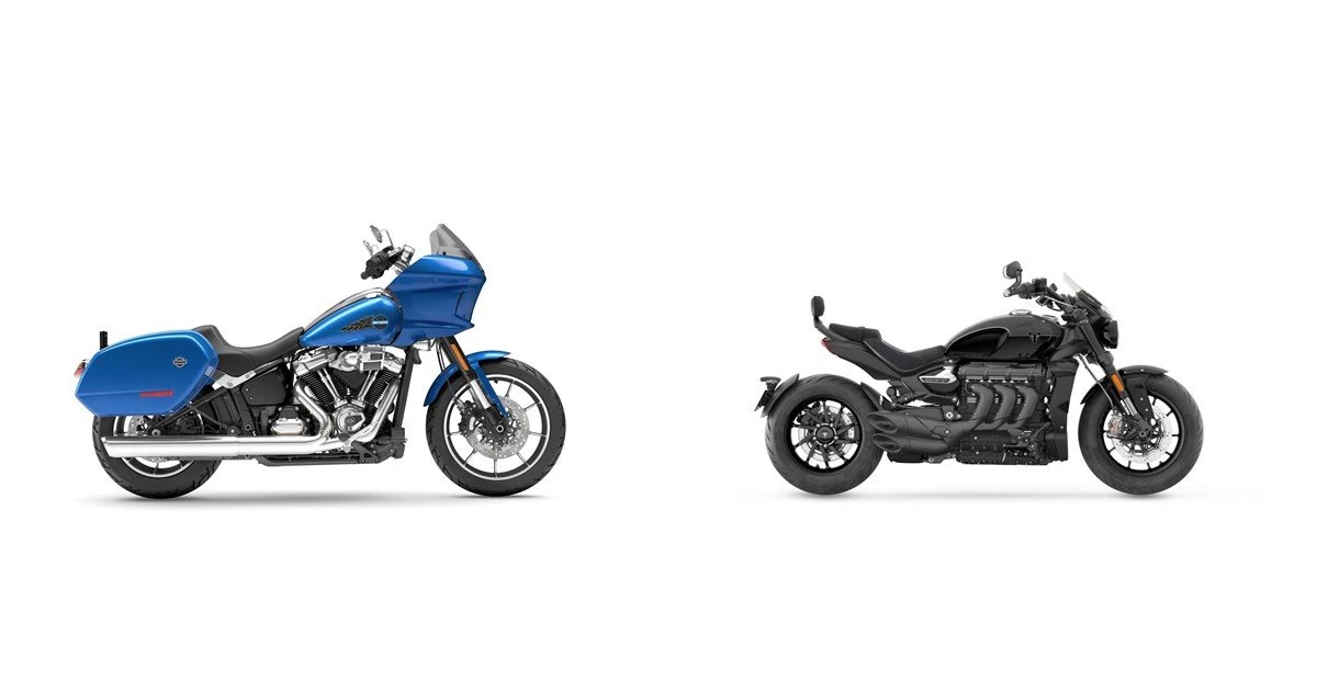 Comparaison des motos Harley-Davidson Softail Low Rider ST 2025 VS. Triumph Rocket 3 Storm GT 2025