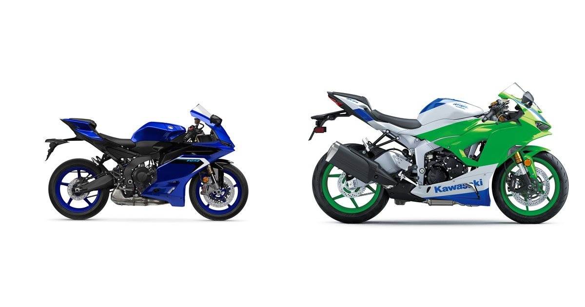 Motorrad Vergleich Yamaha R9 2025 vs. Kawasaki Ninja ZX-6R 40th Anniversary Edition 2024