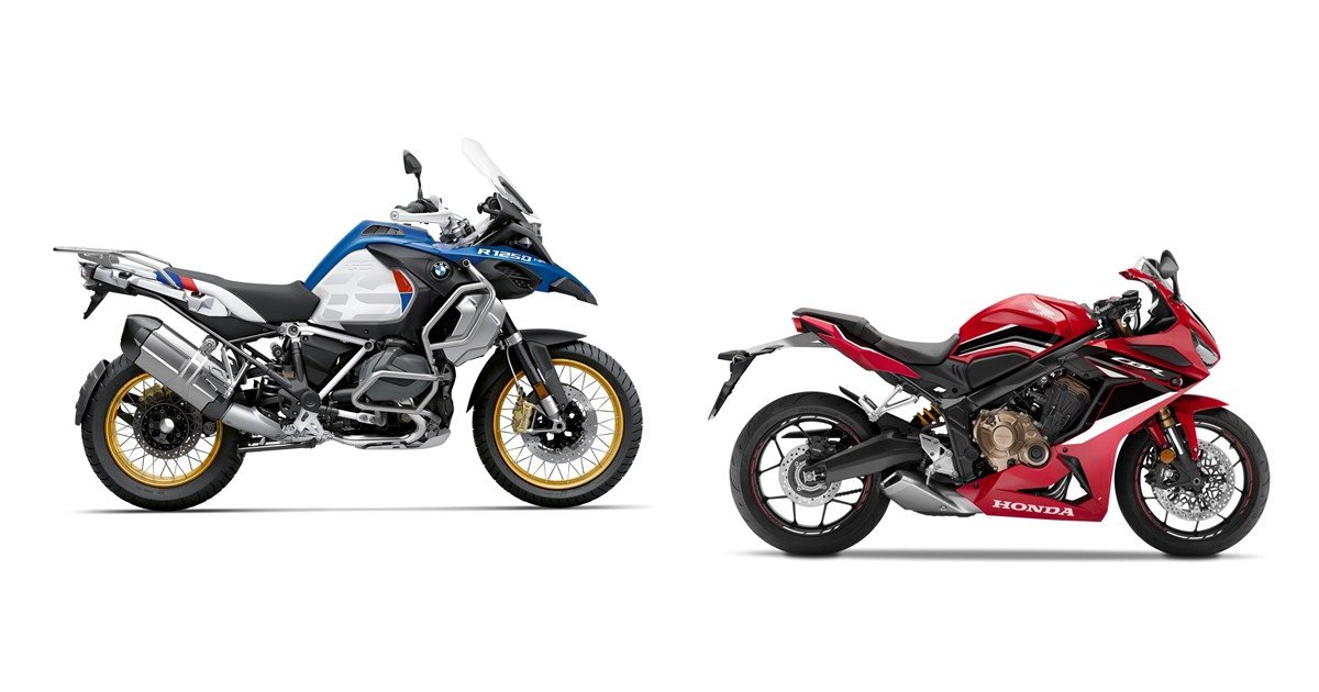 BMW R 1250 GS Adventure 2020 vs Honda CBR650R 2021