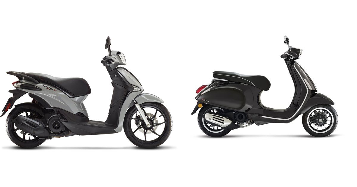 Motorrad Vergleich Piaggio Liberty 125 S 2024 vs. Vespa Sprint 125 i.e. 3V 2020
