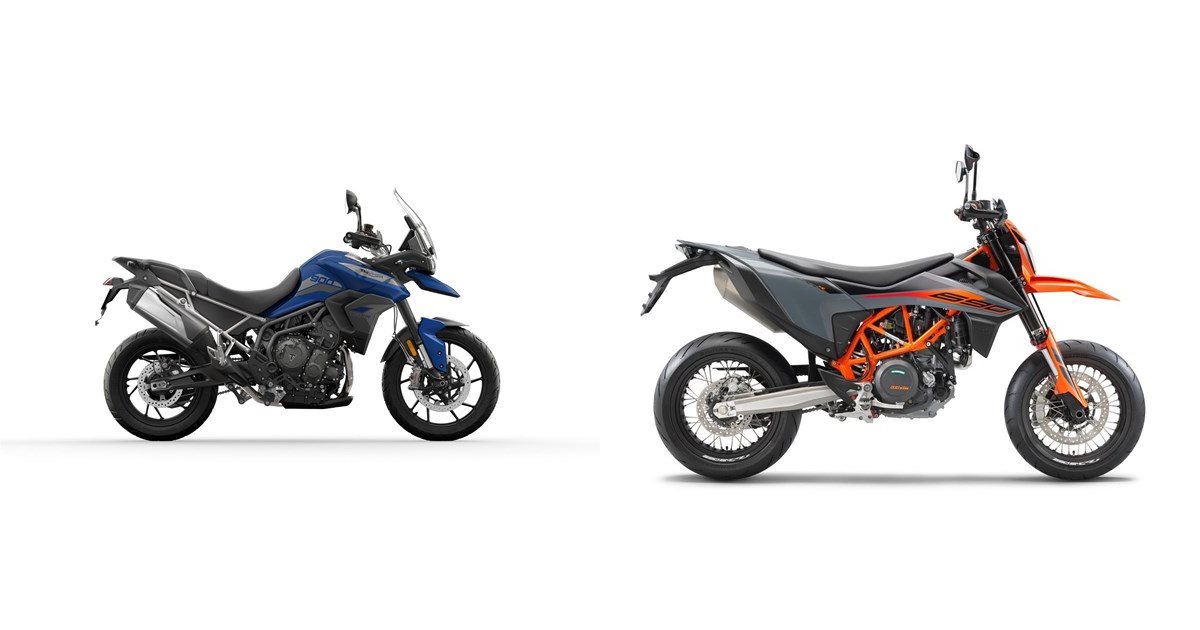 Motorrad Vergleich Triumph Tiger 900 GT 2023 vs. KTM 690 SMC R 2022