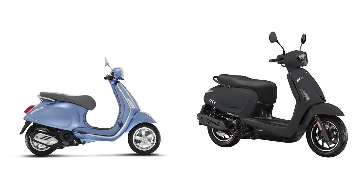 Motorrad Vergleich Vespa Primavera 125 i.e. 3V 2015 vs. Kymco Like II 125i CBS 2021