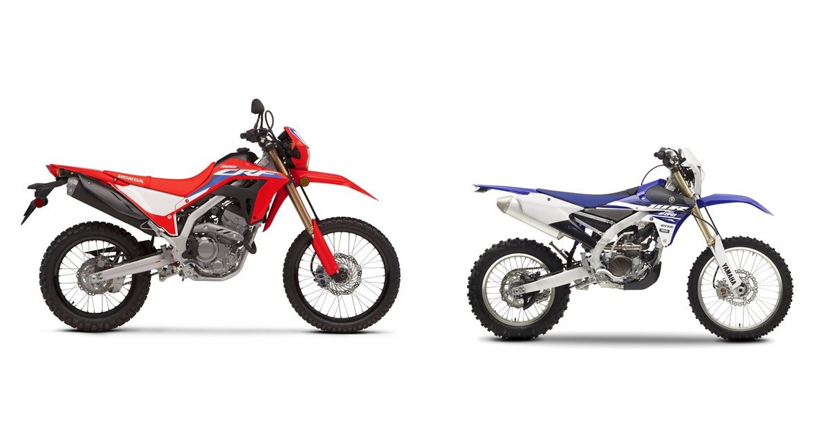 Motorrad Vergleich Honda CRF300L 2021 vs. Yamaha WR250F 2015