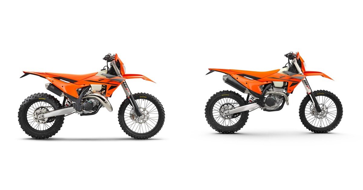 Motorrad Vergleich KTM 125 XC-W 2025 vs. KTM 350 EXC-F 2025