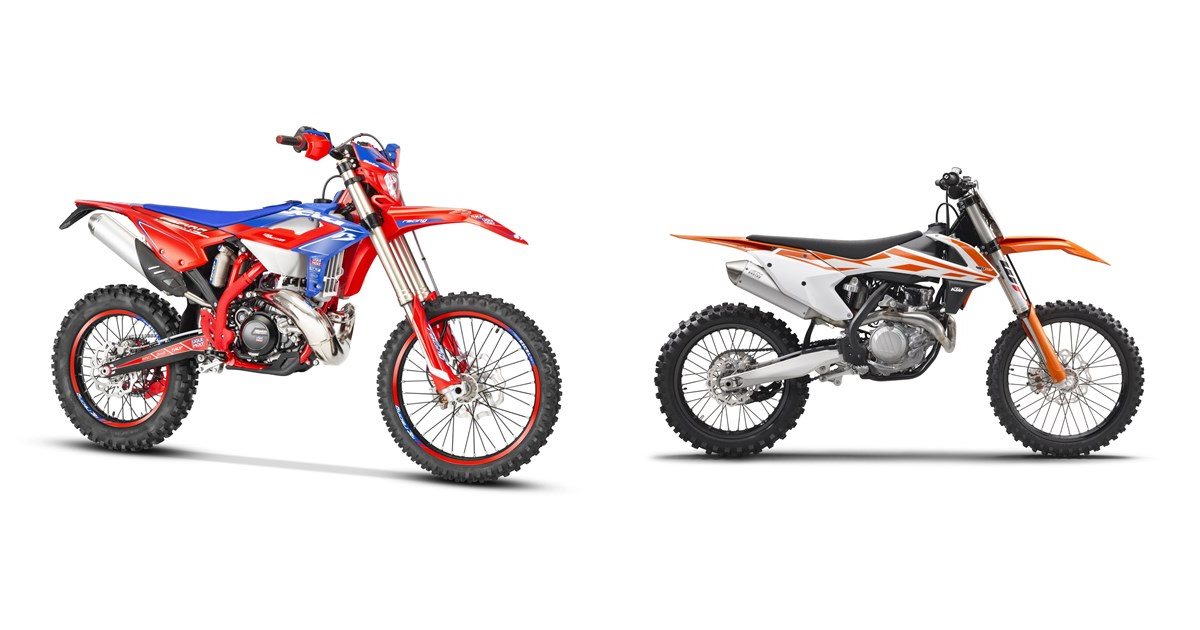 Motorrad Vergleich Beta RR 300 Racing 2023 vs. KTM 450 SX-F 2017