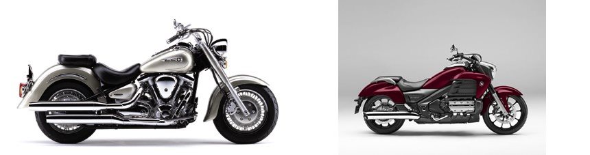 Yamaha XV 1600 Wild Star 2005 vs Honda Gold Wing F6C 2014