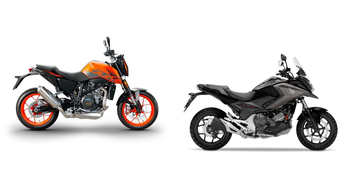 Motorrad Vergleich KTM 690 Duke 2019 vs. Honda NC750X DCT 2020