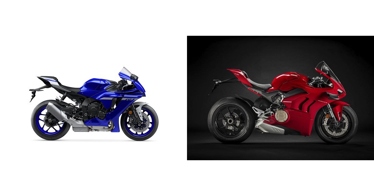Motorrad Vergleich Yamaha R1 2020 vs. Ducati Panigale V4 2021