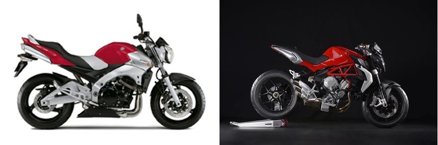 Motorrad Vergleich Suzuki GSR 600 2006 vs. MV Agusta Brutale 800 2015