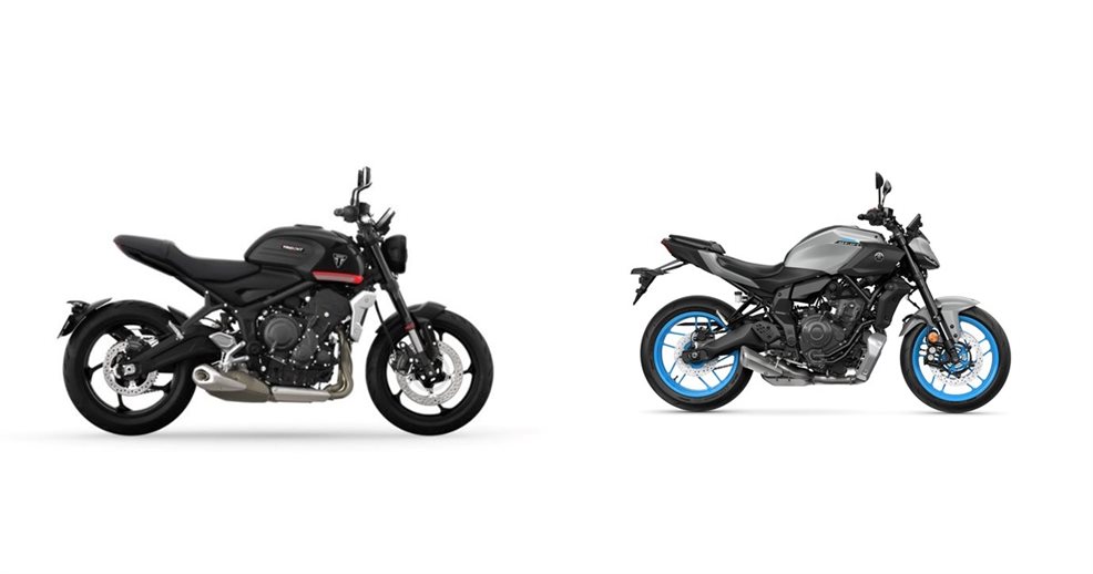 Comparaison des motos Triumph Trident 660 2023 VS. Yamaha MT-07 2025