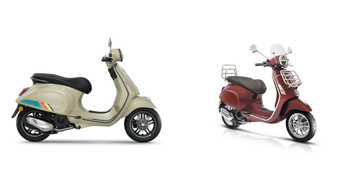 Motorrad Vergleich Vespa Primavera 125 S 2024 vs. Vespa Primavera 125 Touring iGet 2019