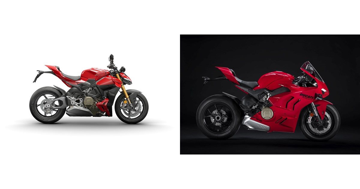 Motorrad Vergleich Ducati Streetfighter V4 S 2025 vs. Ducati Panigale V4 2022