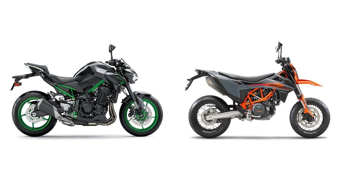Kawasaki Z900 2023 vs KTM 690 SMC R 2021