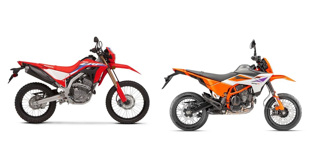 Motorrad Vergleich Honda CRF300L 2022 vs. KTM 390 SMC R 2025