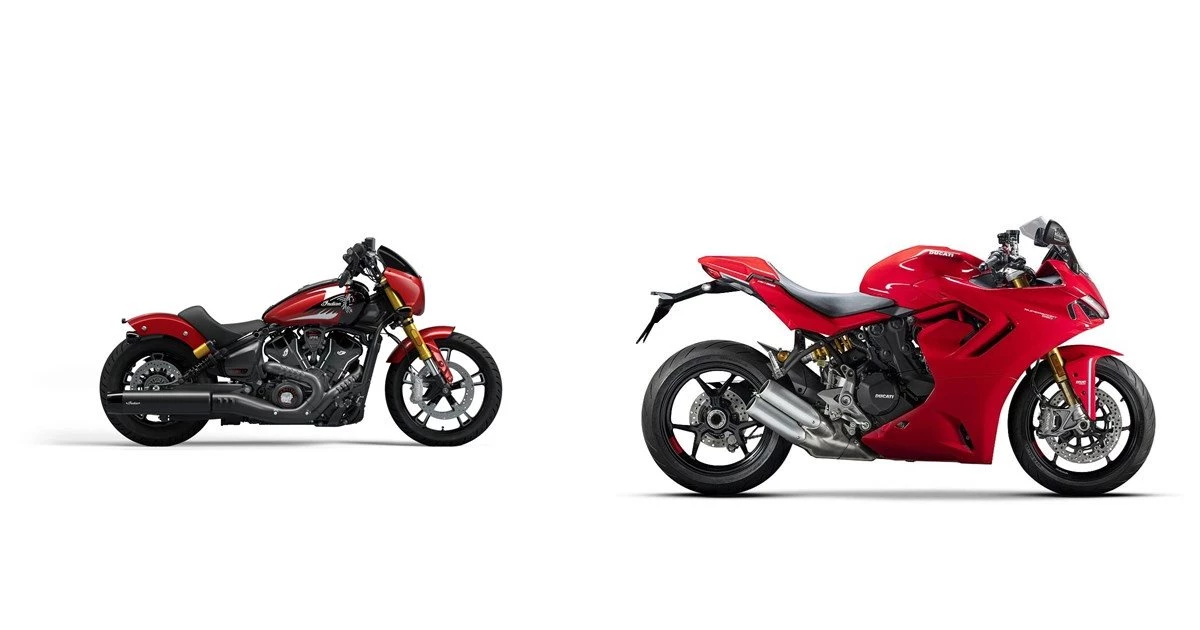 Motorrad Vergleich Indian 101 Scout 2024 vs. Ducati SuperSport 950 S 2023