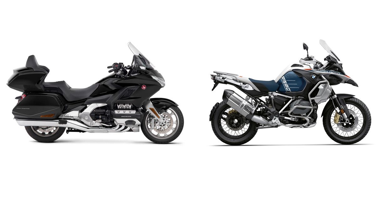Motorrad Vergleich Honda GL 1800 Goldwing Tour DCT 2020 vs. BMW R 1250 ...
