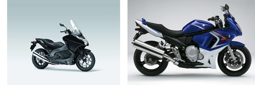 Motorrad Vergleich Honda Integra 2013 vs. Suzuki GSX 650 F 2008