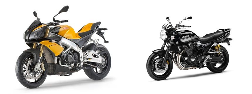 Motorrad Vergleich Aprilia Tuono V4 R 2013 vs. Yamaha XJR 1300 2012