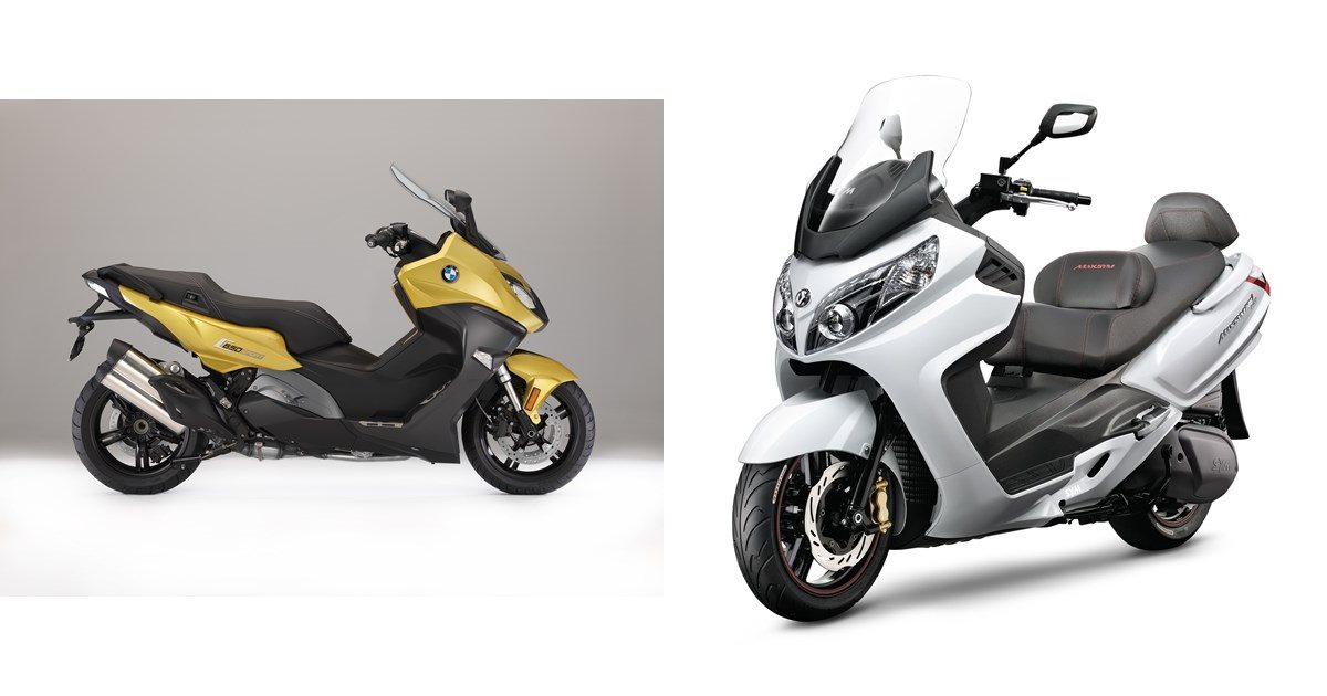Motorrad Vergleich BMW C 650 Sport 2018 vs. Sym MaxSym 600i 2016