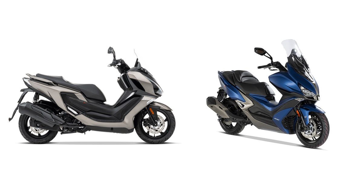 Motorrad Vergleich Kymco Downtown GT 350i TCS 2025 vs. Kymco Xciting S ...