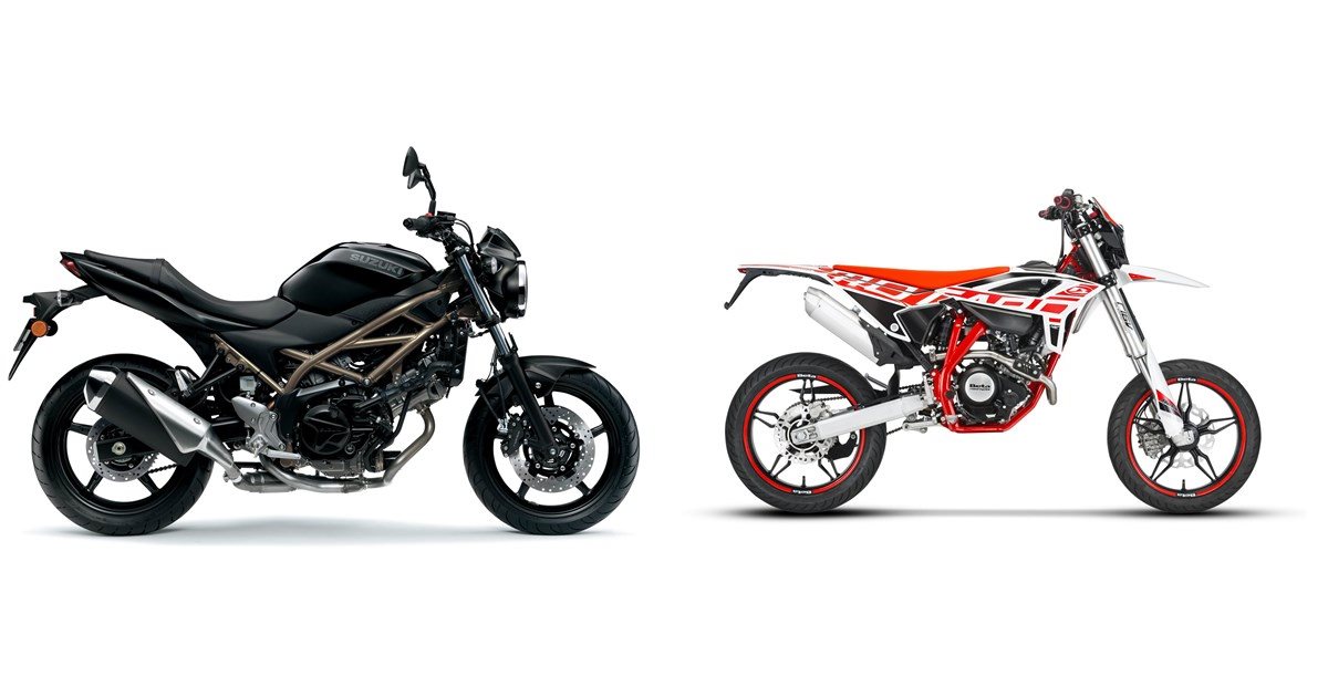 Motorrad Vergleich Suzuki SV650 2022 vs. Beta RR 125 LC Motard 2021