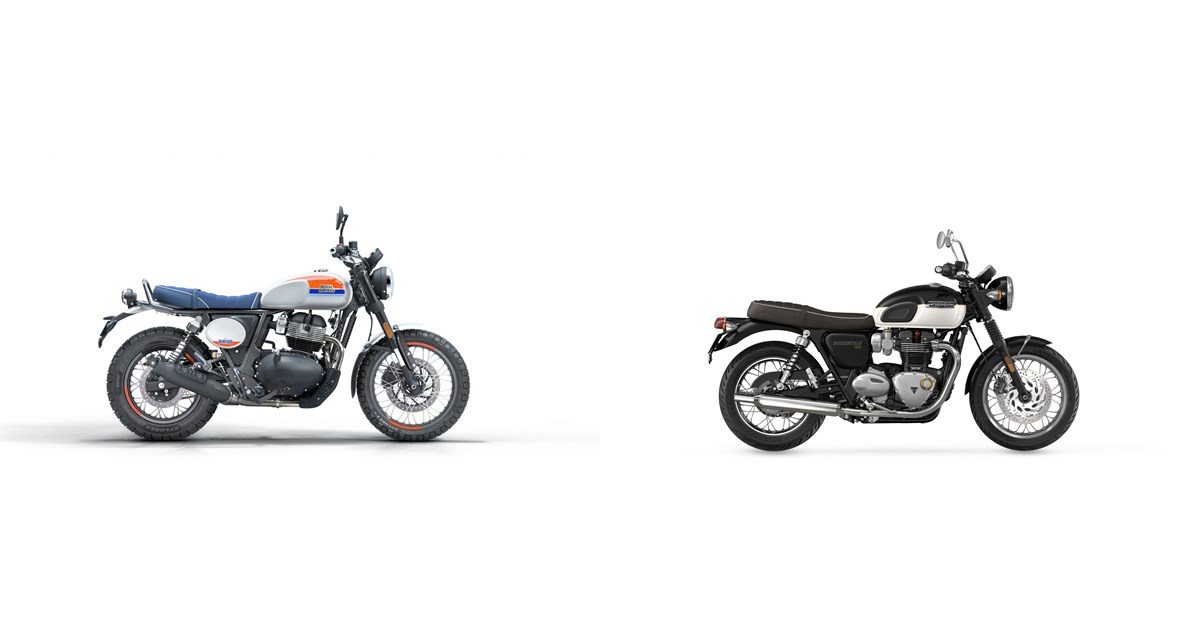 Motorrad Vergleich Royal Enfield Bear 650 2025 vs. Triumph Bonneville ...