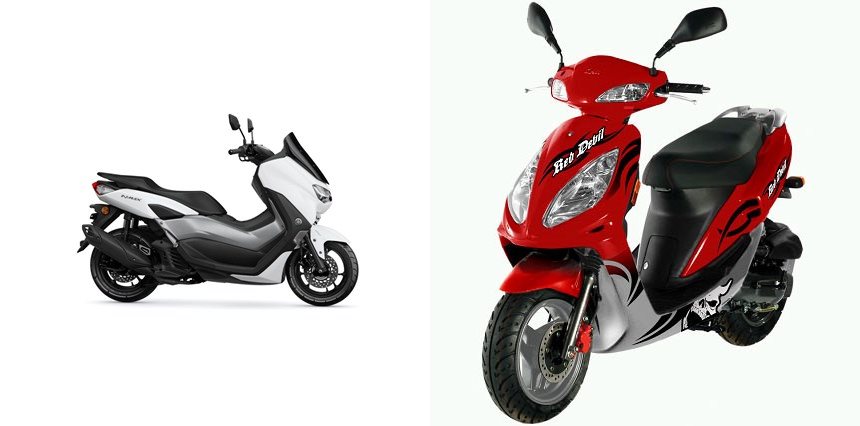 Yamaha NMAX 125 2023 vs Sym Red Devil 2009
