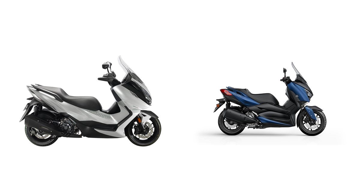 Motorrad Vergleich Zontes 368 E 2025 vs. Yamaha XMAX 300 2019