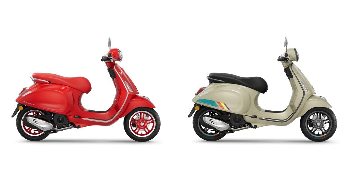 Motorrad Vergleich Vespa Primavera 125 (RED) 2025 vs. Vespa Primavera 125 S 2025