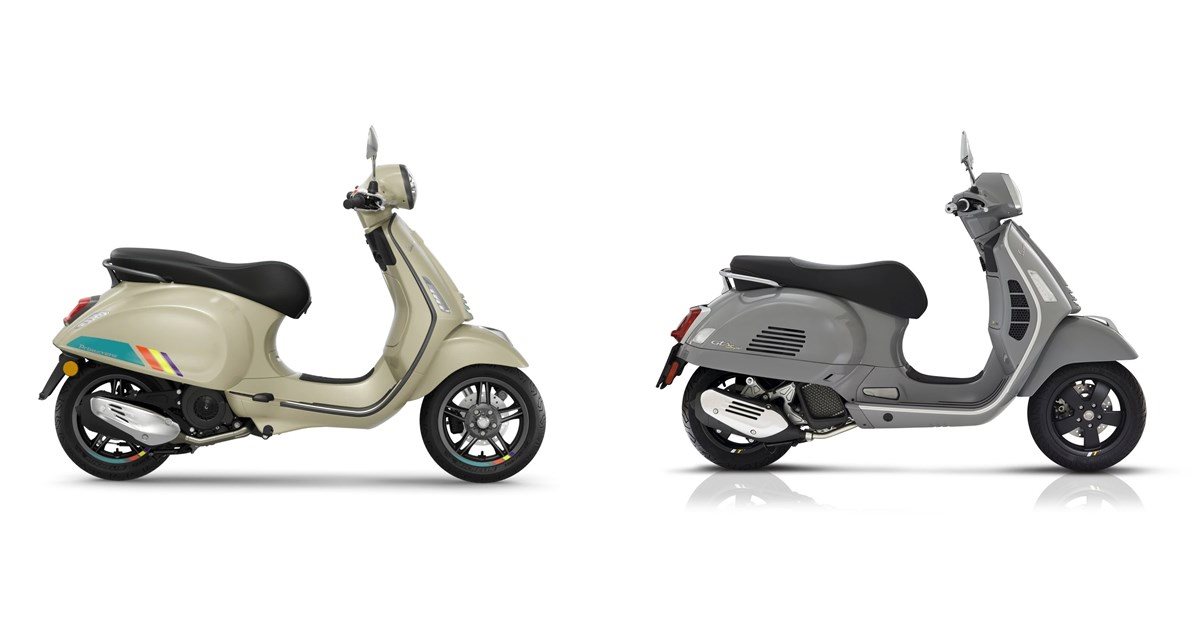 Motorrad Vergleich Vespa Primavera 125 S 2024 vs. Vespa GTS 125ie Super Tech 2020