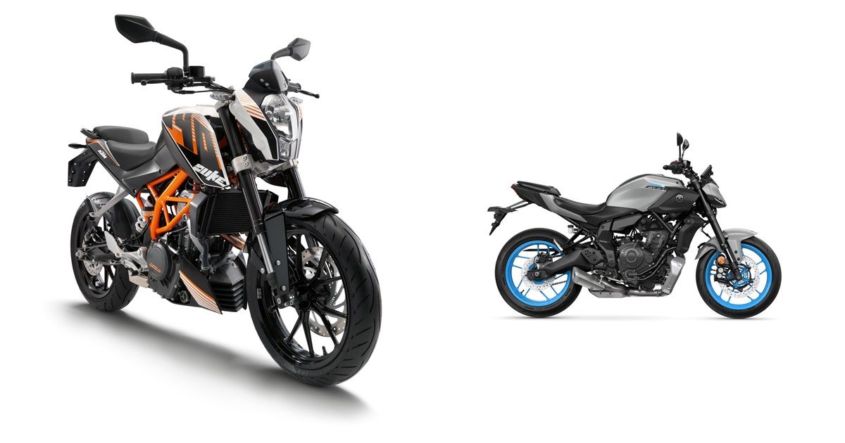 KTM 390 Duke 2014 vs Yamaha MT-07 2025