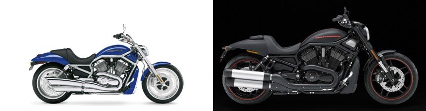 Motorrad Vergleich Harley-Davidson V-Rod VRSCA 2007 vs. Harley-Davidson ...