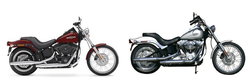 Motorrad Vergleich Harley-Davidson Softail Night Train FXSTB 2009 vs. Harley-Davidson Softail ...