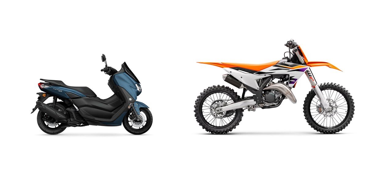 Motorrad Vergleich Yamaha NMAX 155 2024 vs. KTM 125 SX 2024