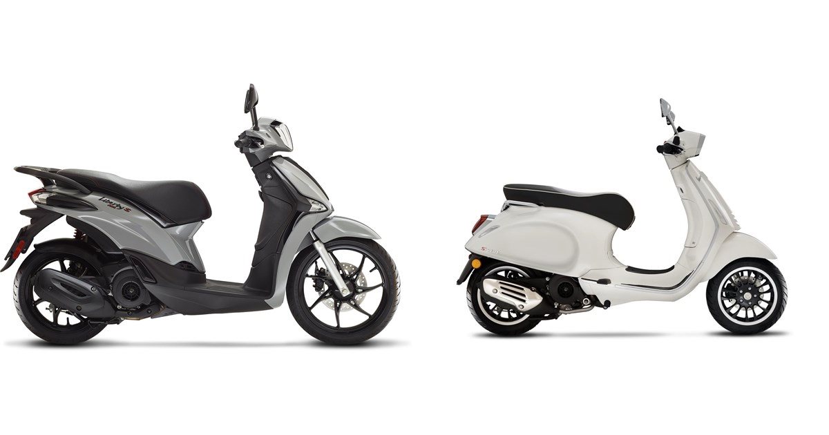 Motorrad Vergleich Piaggio Liberty 125 S 2024 vs. Vespa Sprint 125 2023