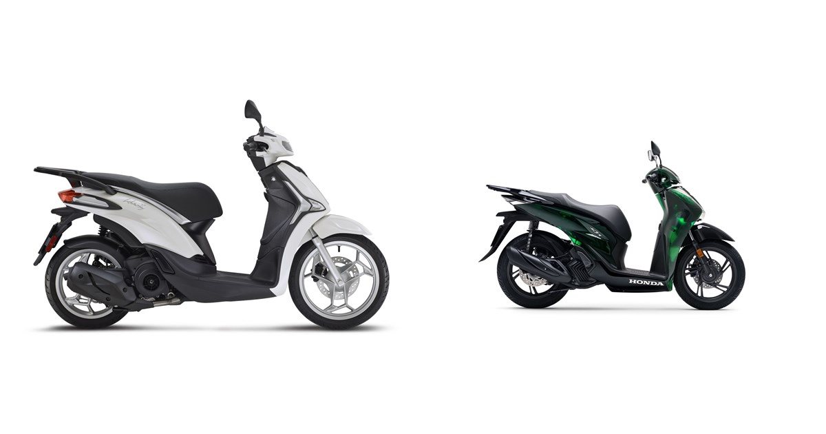 Motorrad Vergleich Piaggio Liberty 125 2025 vs. Honda SH125i 2025