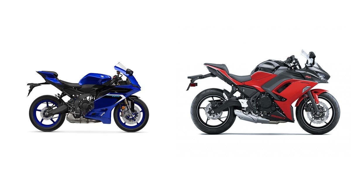 Yamaha R9 35kW 2025 vs Kawasaki Ninja 650 40th Anniversary 2024