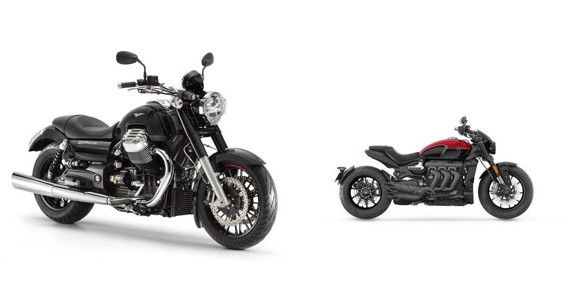 Moto Guzzi California 1400 Custom 2013 vs Triumph Rocket 3 Storm R 2024