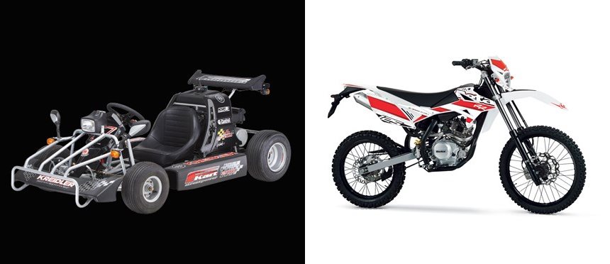 Motorrad Vergleich Kreidler F-Kart 170 2010 vs. Beta RR Enduro 4T 125 ...
