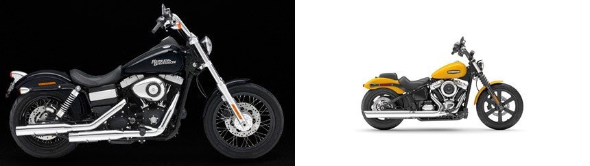 Harley-Davidson Dyna Street Bob FXDB 2013 vs Harley-Davidson Street Bob 117 2025